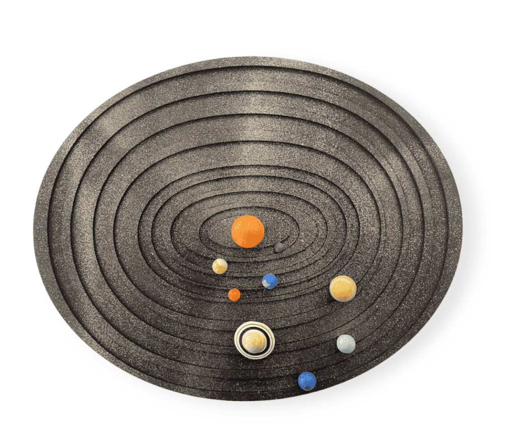 Wooden Planets Board – Solar System Tool | Play & Learn CY